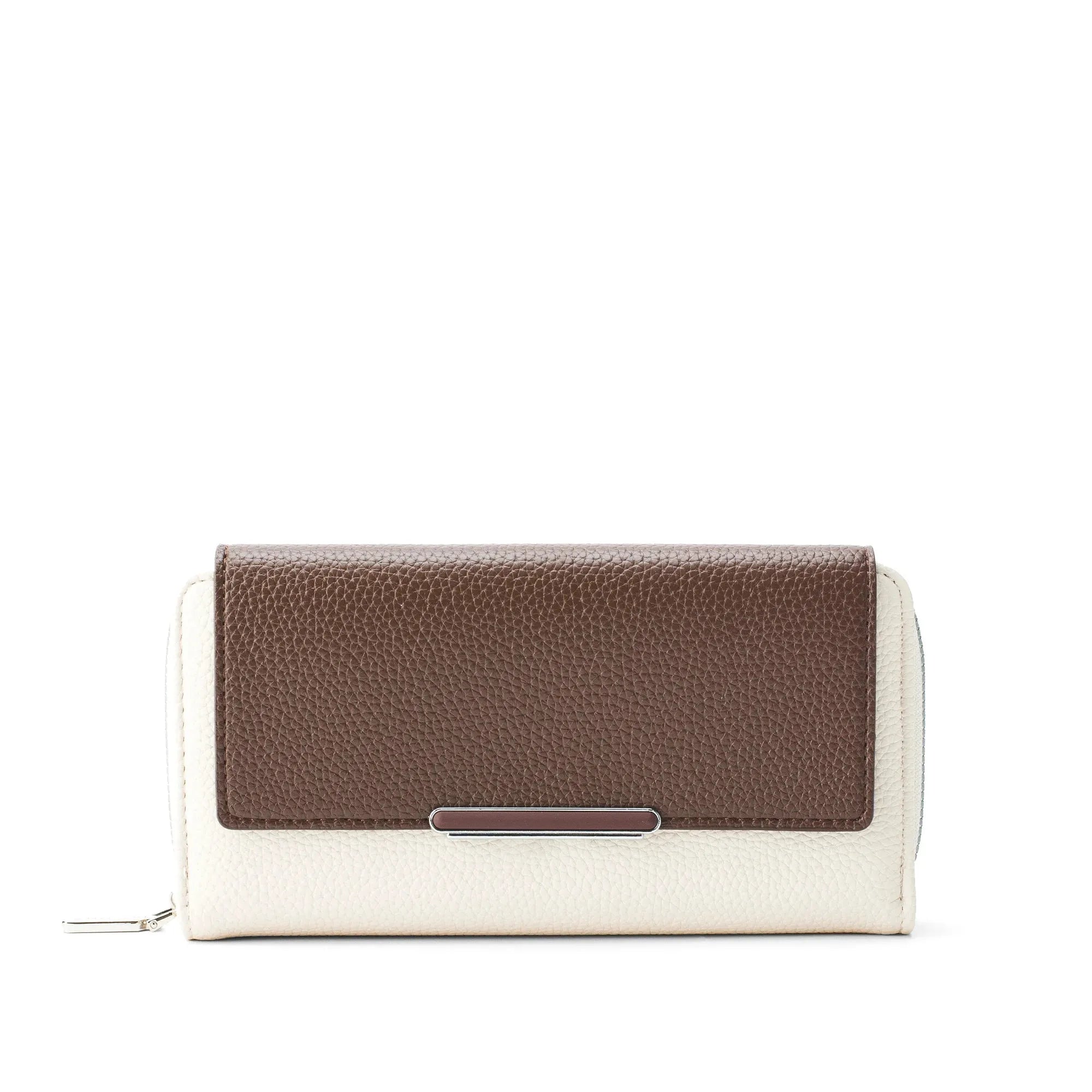 Buy Avril Color-blocked Daily Brown Wallet | Lino Perros