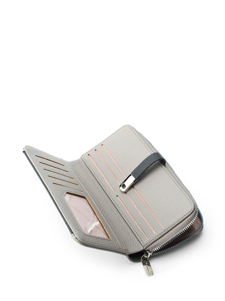 Buy Avril Dual Tone Functional Grey Wallet | Lino Perros