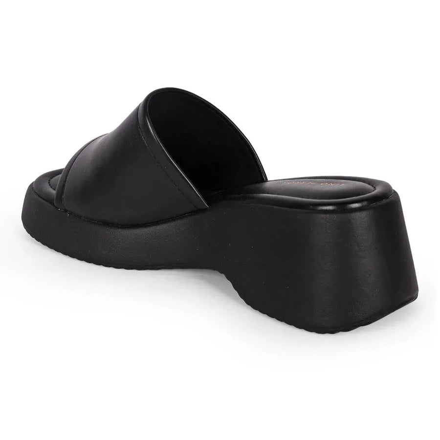 Buy Bowie Everyday Platform Black Sliders | Lino Perros