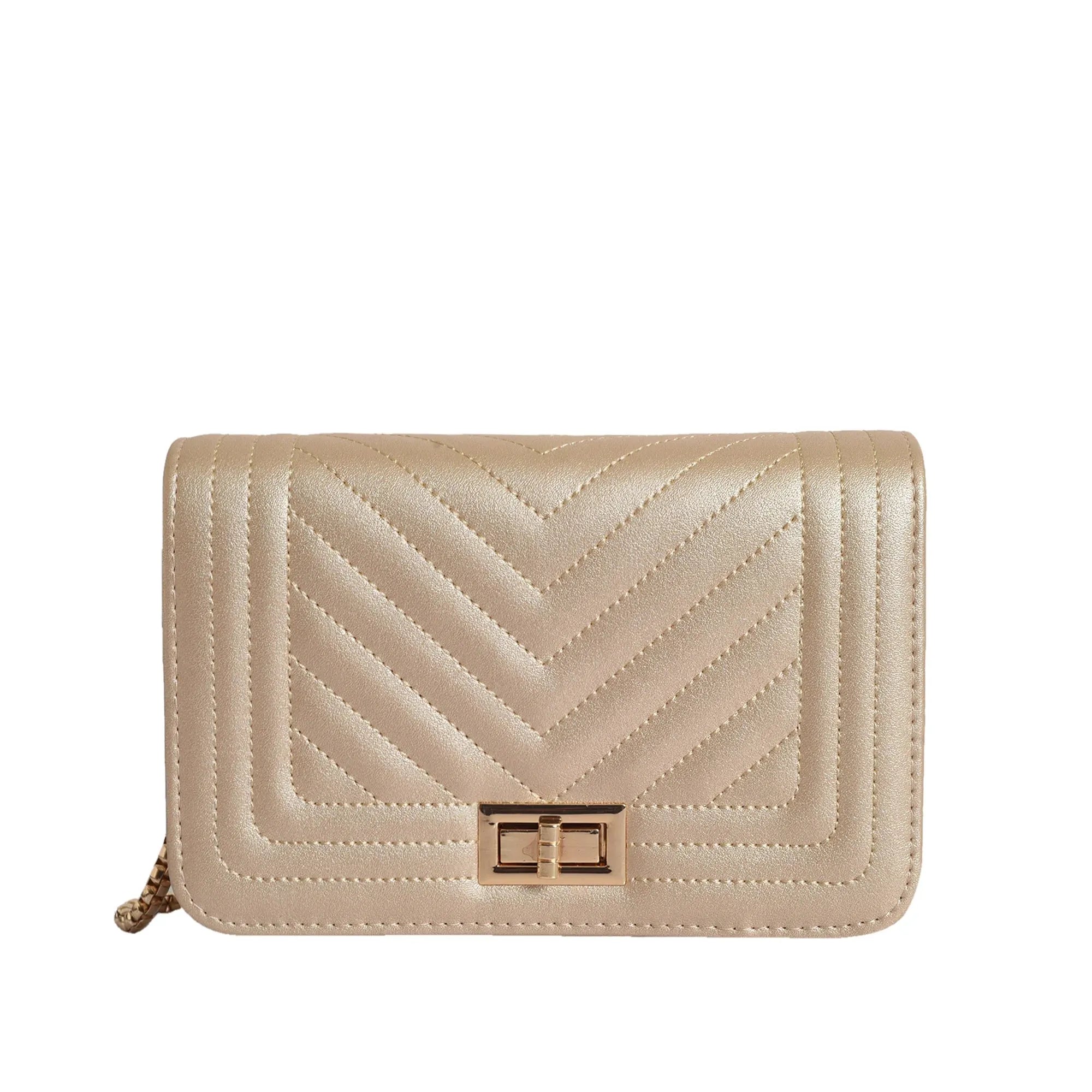 Buy Maddie Glow Golden Sling Bag | Lino Perros